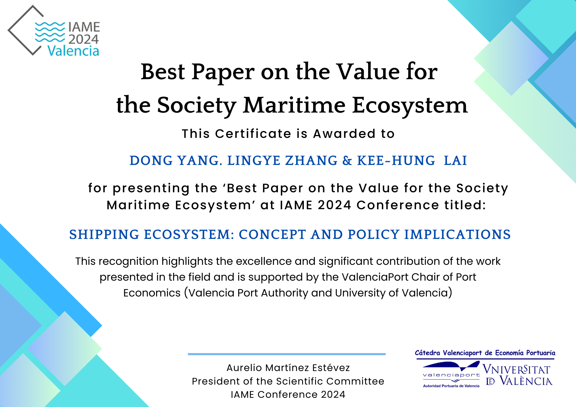 [IAME Conference 2024] AWARDS – IAME